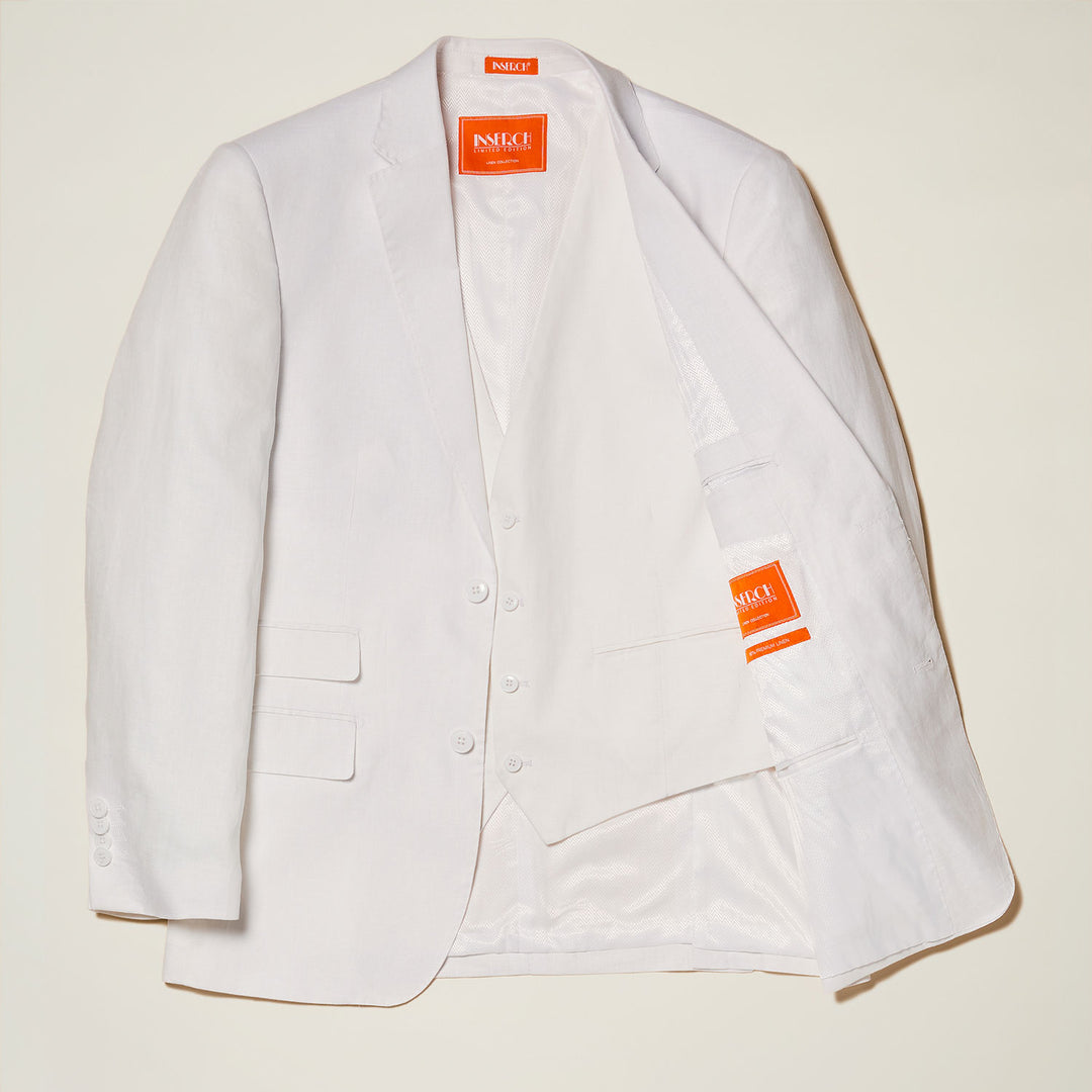 Inserch Classic Linen Blazer SU660R-00002 White - Regular – Unique ...