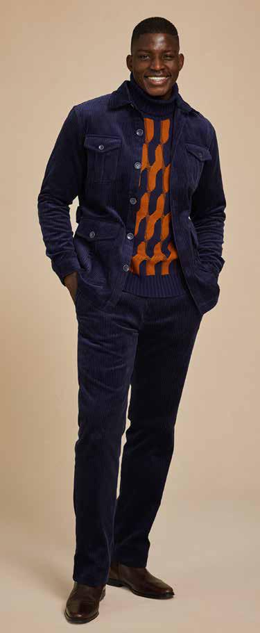 Inserch Corduroy 4-Pkt Suit BL267-11 Navy Blue – Unique Design Menswear