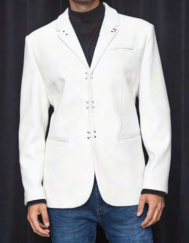 INSOMNIA MZW-502 Tailored Fit White Fancy Sport Coat – Unique Design ...