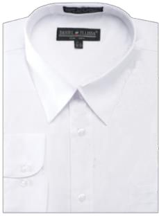 DANIEL ELLISSA BASIC DRESS SHIRT W/ CONVERTIBLE CUFF DS3001 WHITE ...